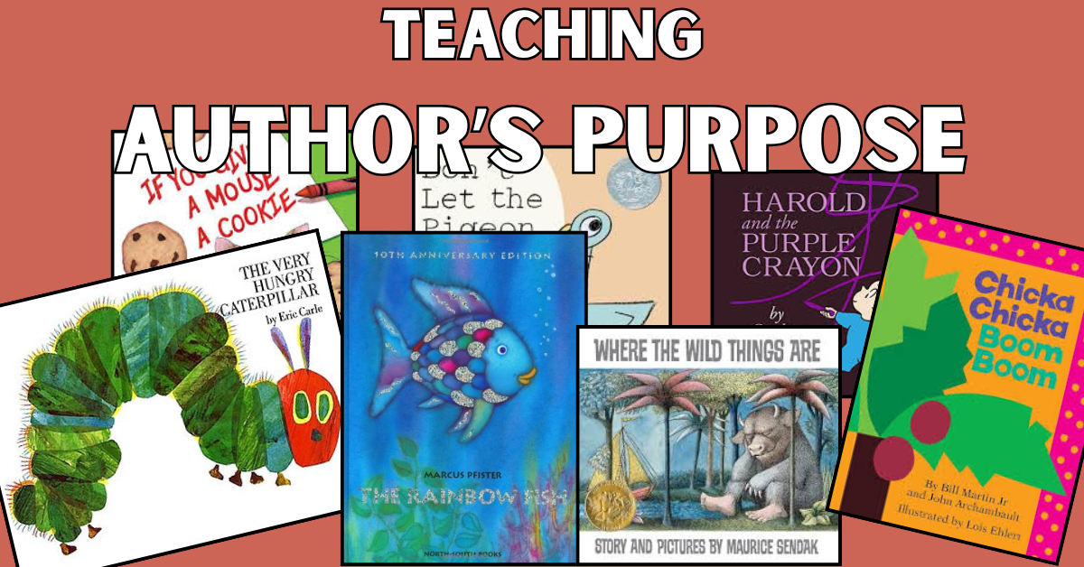Free Author’s Purpose Activities for First and Second Grade